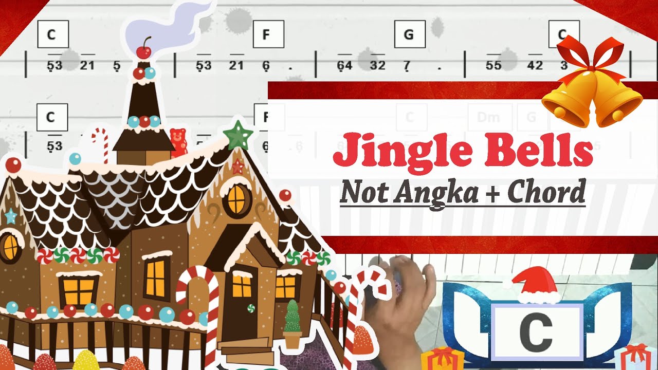 Jingle Bells | Keyboard Tutorial Cover in C + Not Angka + Chord - YouTube