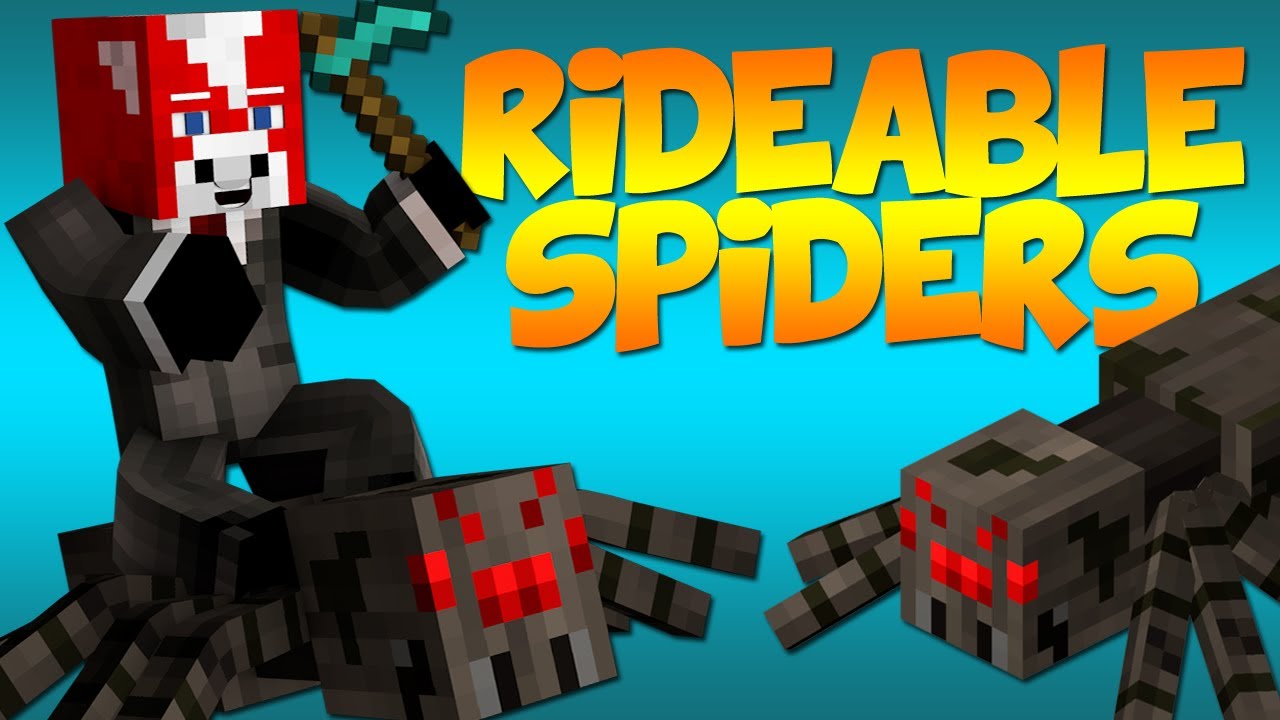 "RIDEABLE SPIDERS" Minecraft Mod Showcase! Tame and Ride Spiders! - YouTube