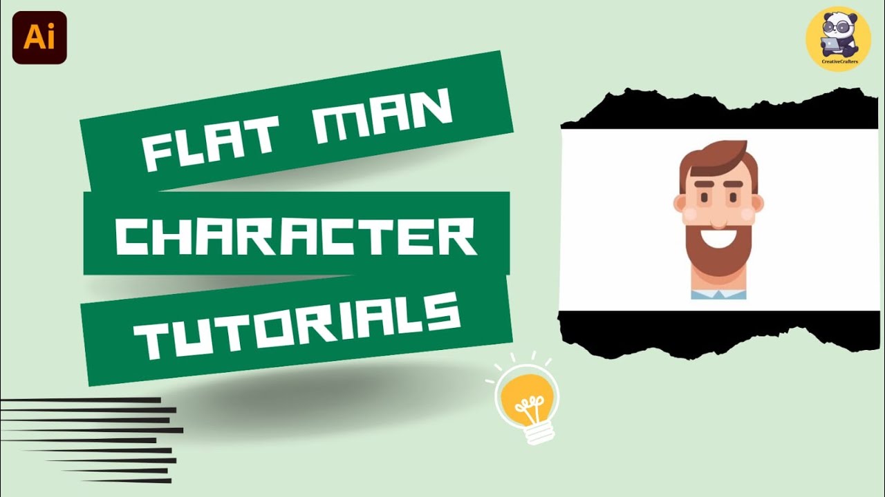 Flat man character tutorial in illustrator - YouTube