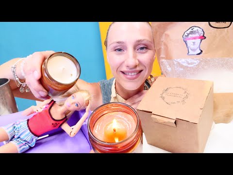 Barbie Dream House. Katya Barbie'ye ev hediyesi olarak el yapımı mum yapıyor. Barbie oyunları