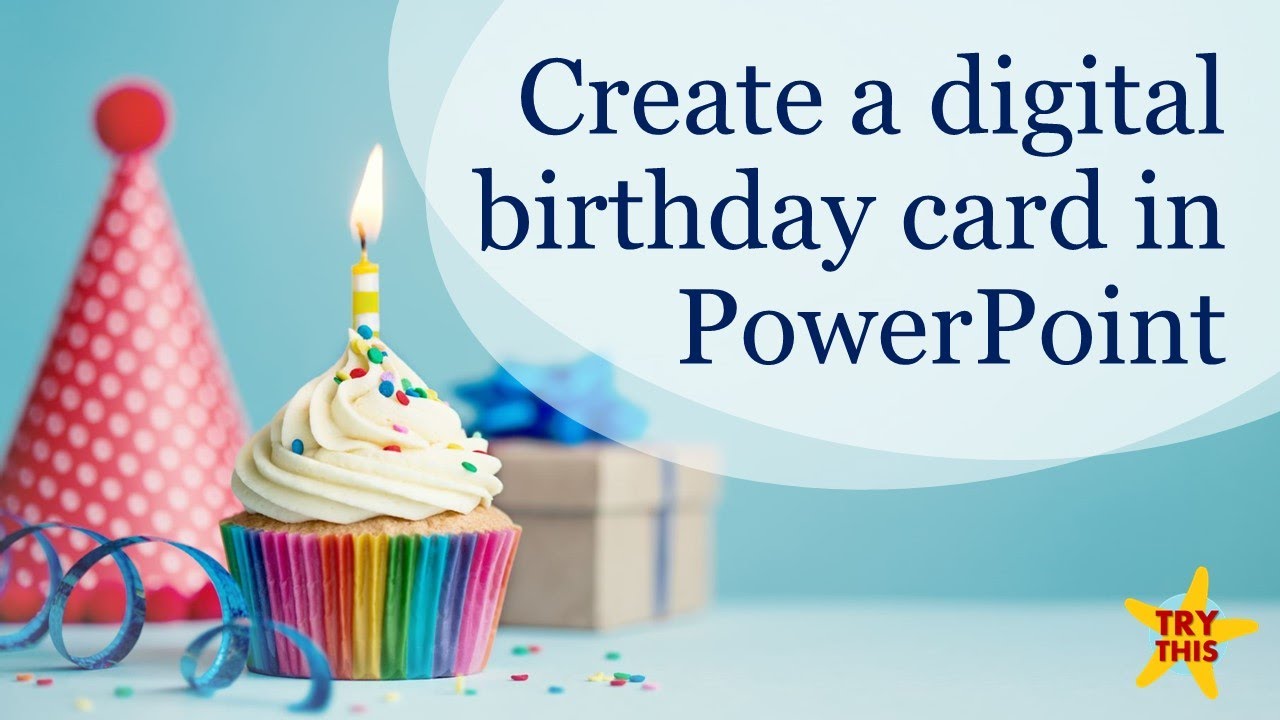 How to create a digital birthday card in PowerPoint - YouTube