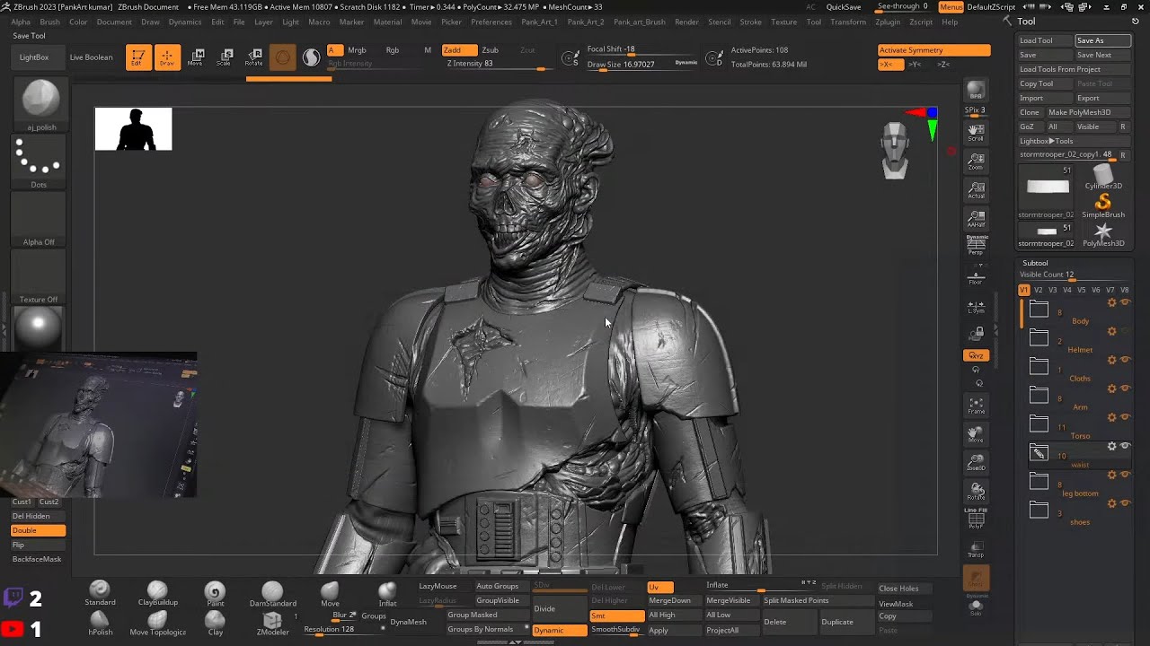 Star Wars: Klaud Creature Sculpt inZbrush - YouTube