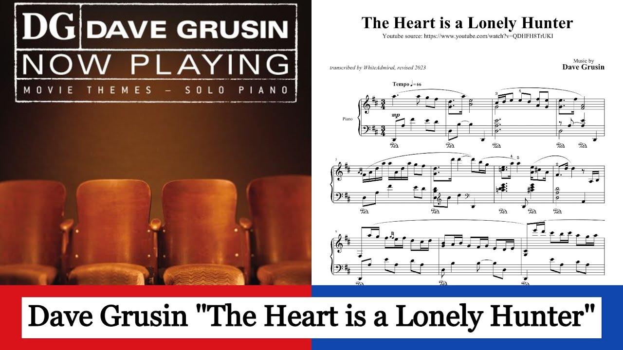 The Heart is a Lonely Hunter - Dave Grusin (piano solo) - YouTube