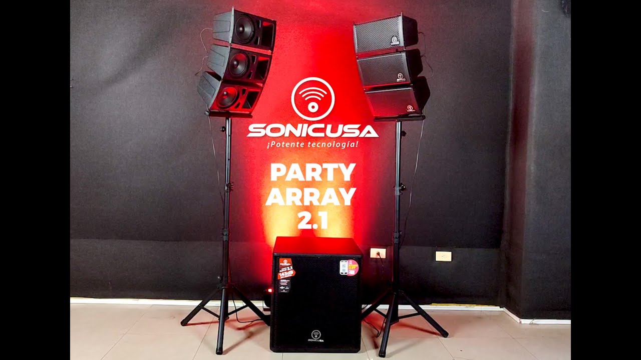 SONIC Party Array 2.1, 2900Watts, 143dB, 3 Ampli. 1.600W pico/ 800W RMS ...