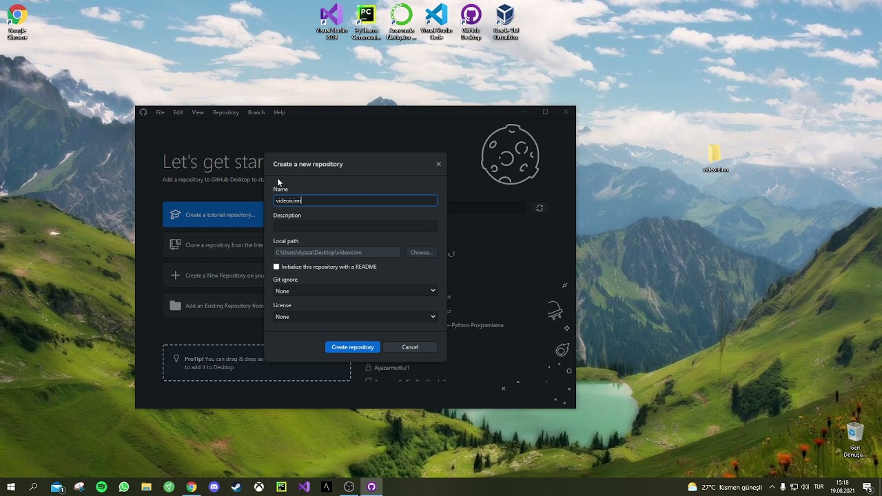 Github Desktop İle Githuba Proje Yükleme Nasıl Yapılır - YouTube