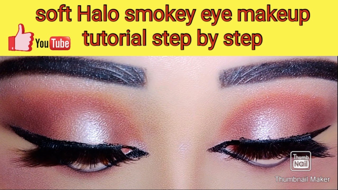 soft smokey Halo eye makeup tutorial step by step 🔥💕 - YouTube