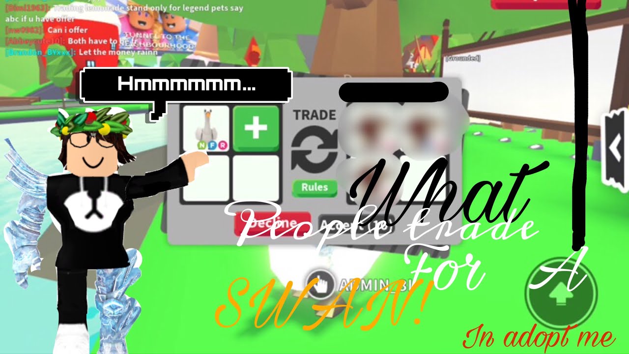 What people trade for a neon swan | Adopt Me Roblox - YouTube