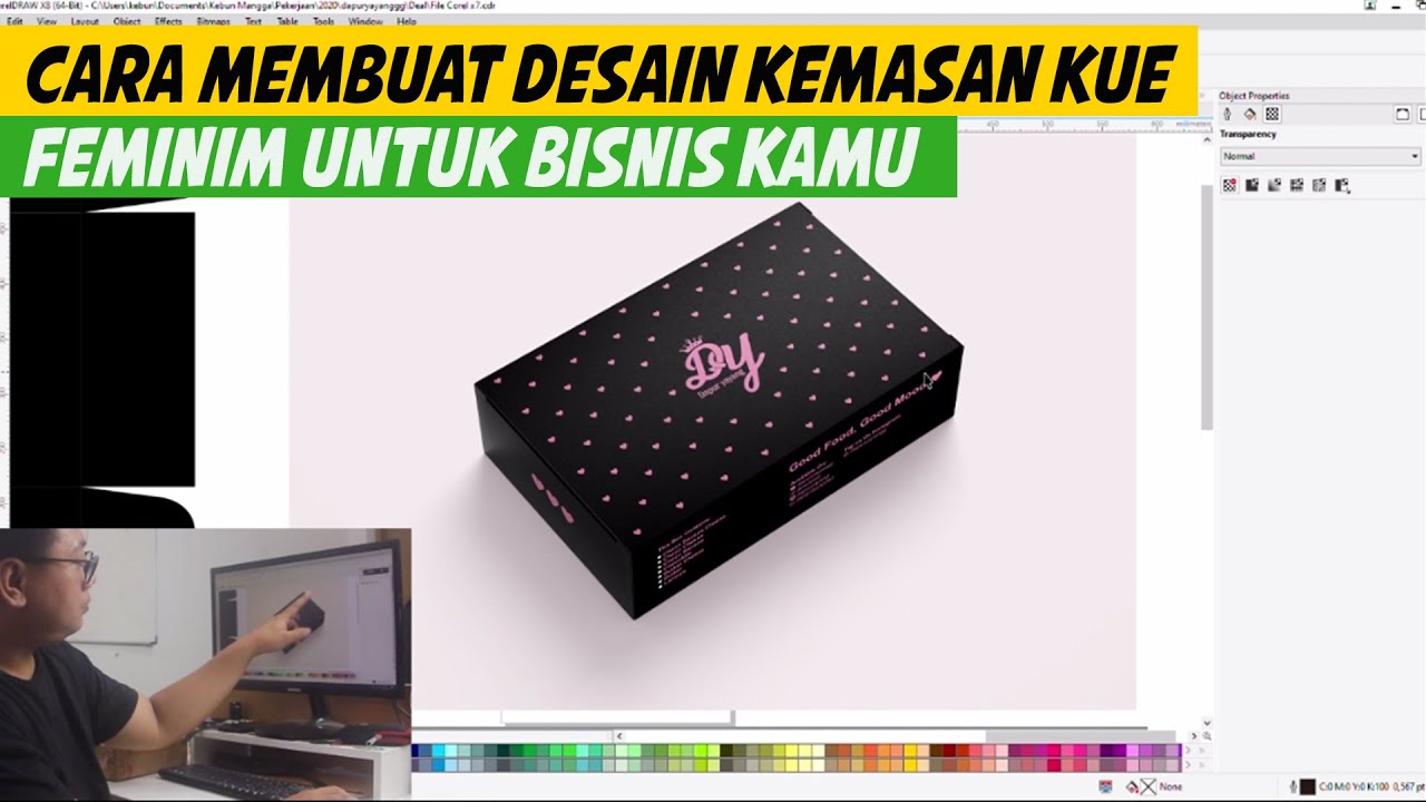 BIKIN DESAIN BOX KUE BROWNIES LUCU DAN FEMINIM - YouTube