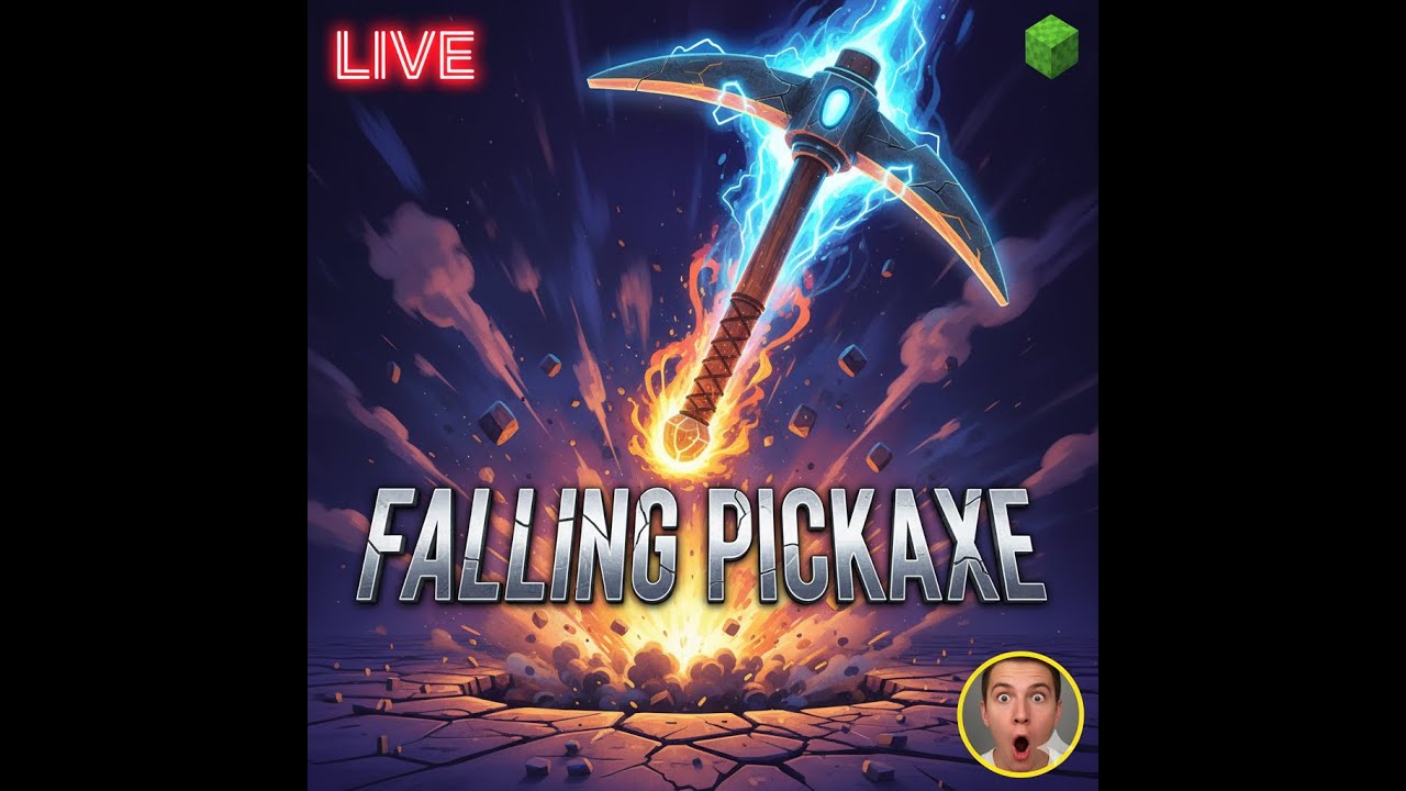 FALLING PICKAXE AN INTERACTIVE STREAM #shorts #minecraftlive - YouTube