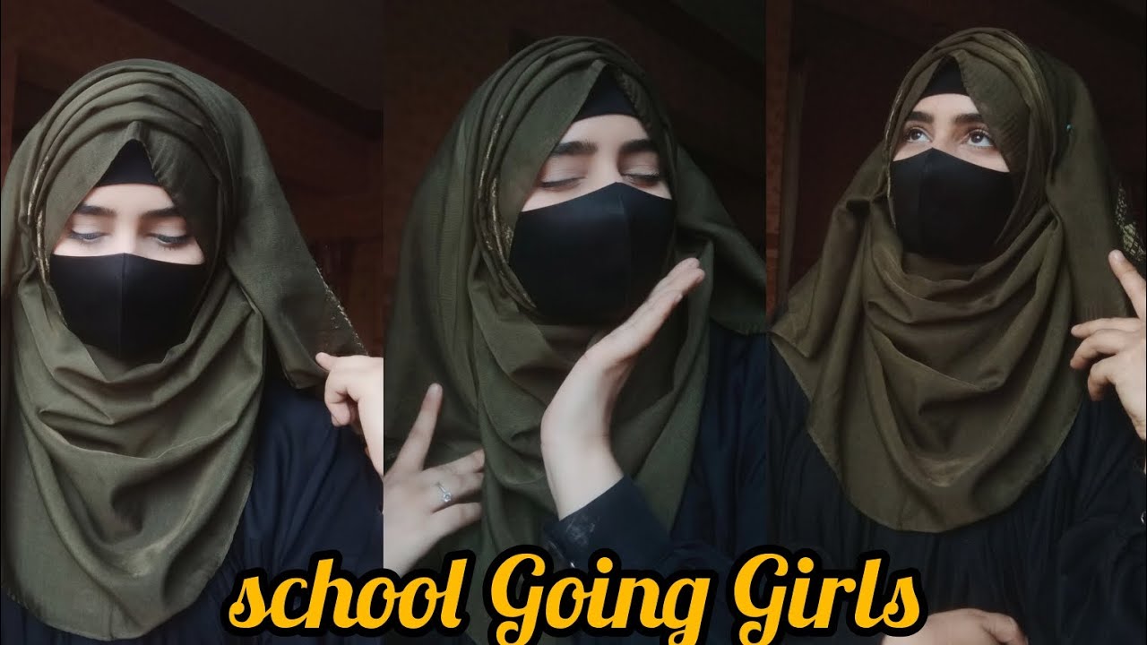 instant and easy hijab tutorial for School going Girls - YouTube