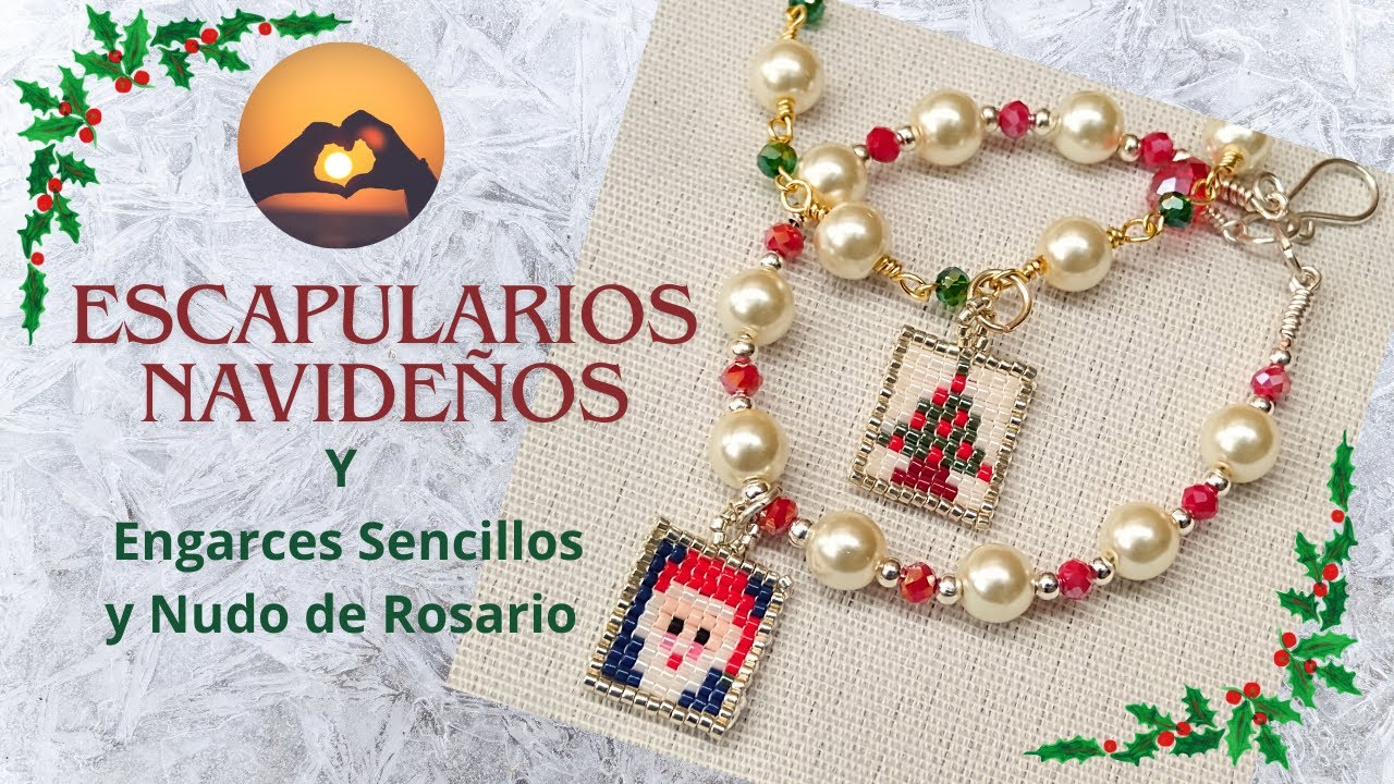 DIY Cómo Tejer Escapulario Navideño Con Miyuki para Pulsera con Perlas ...