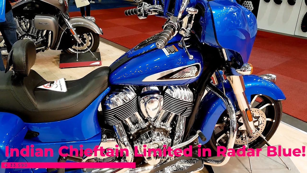 All New Indian Chieftain Limited in Radar Blue! - First Look - YouTube
