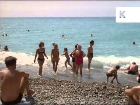 1960s Riviera Beach Bikini Girls, 35mm Colour Archive film Rushes