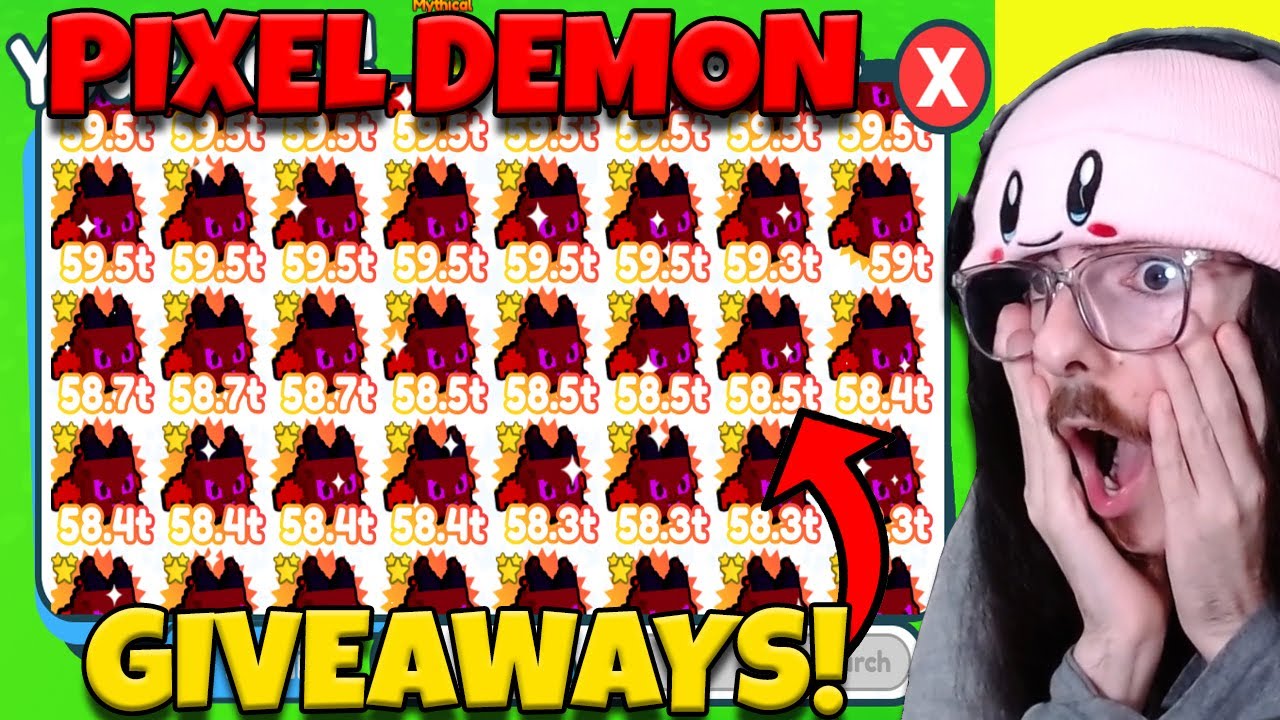 🔴 *FREE* MYTHICAL PIXEL DEMON GIVEAWAY | PET SIM X ROBLOX LIVE - YouTube