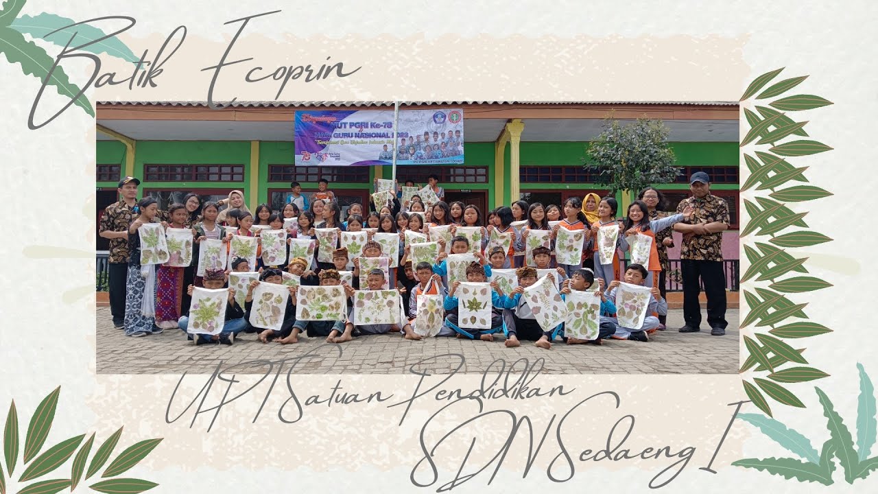 Pembuatan Batik Ecoprin SDN Sedaeng I - YouTube