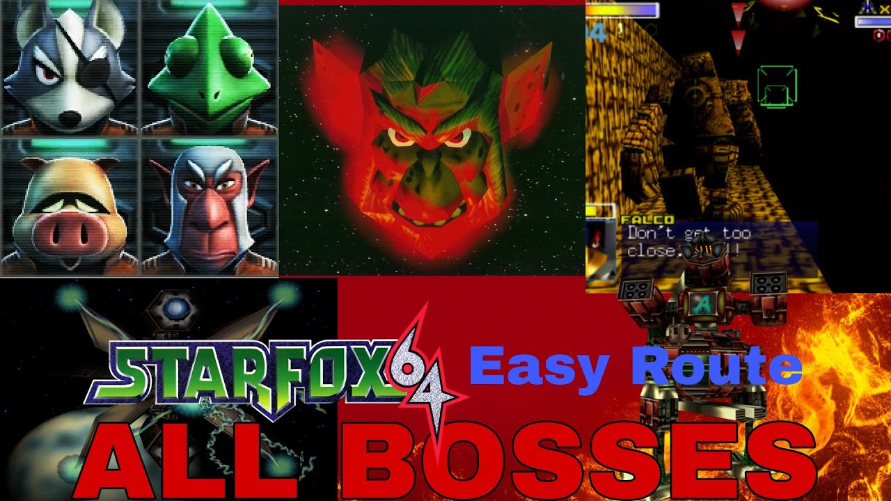 Star Fox 64 All Bosses | Easy Route - YouTube