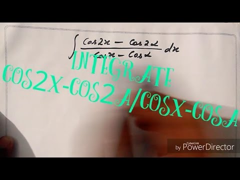 Integrate cos2x-cos2a/cosx-cosa dx - YouTube