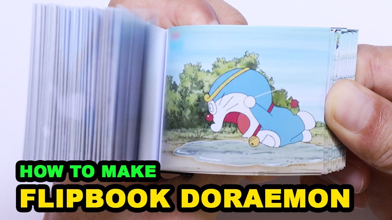 How to make flipbook Doraemon plays kite flying - YouTube