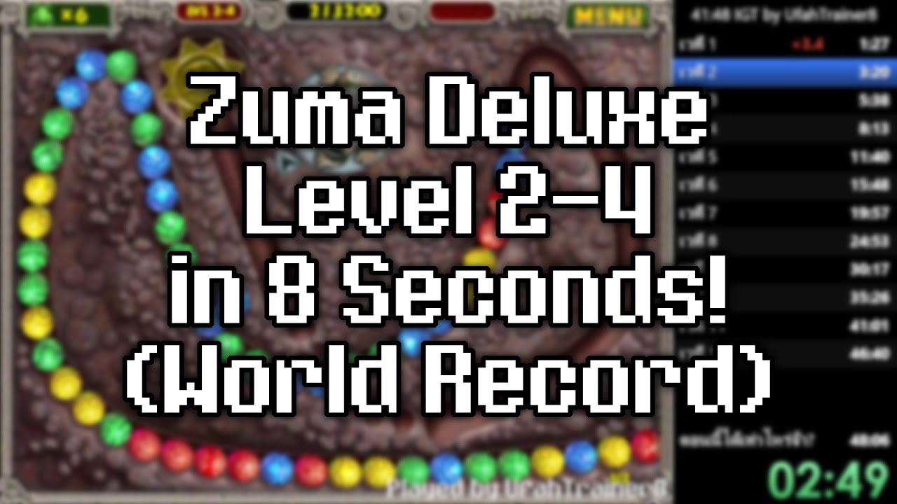 Zuma Deluxe - Level 2-4 in 8 Seconds! (World Record) (11 June 2024 ...