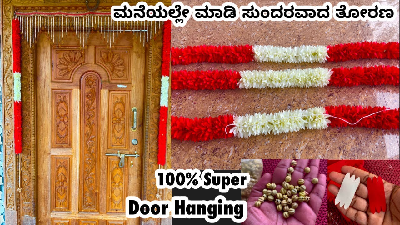 Door Hanging |Toran Making at Home |How to Make Door Hanging at home ...
