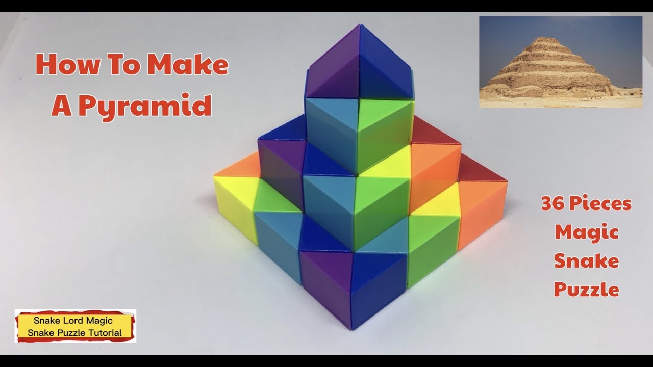 How To Make A Pyramid - 36 Pieces Magic Snake Puzzle - 魔尺36段 - YouTube