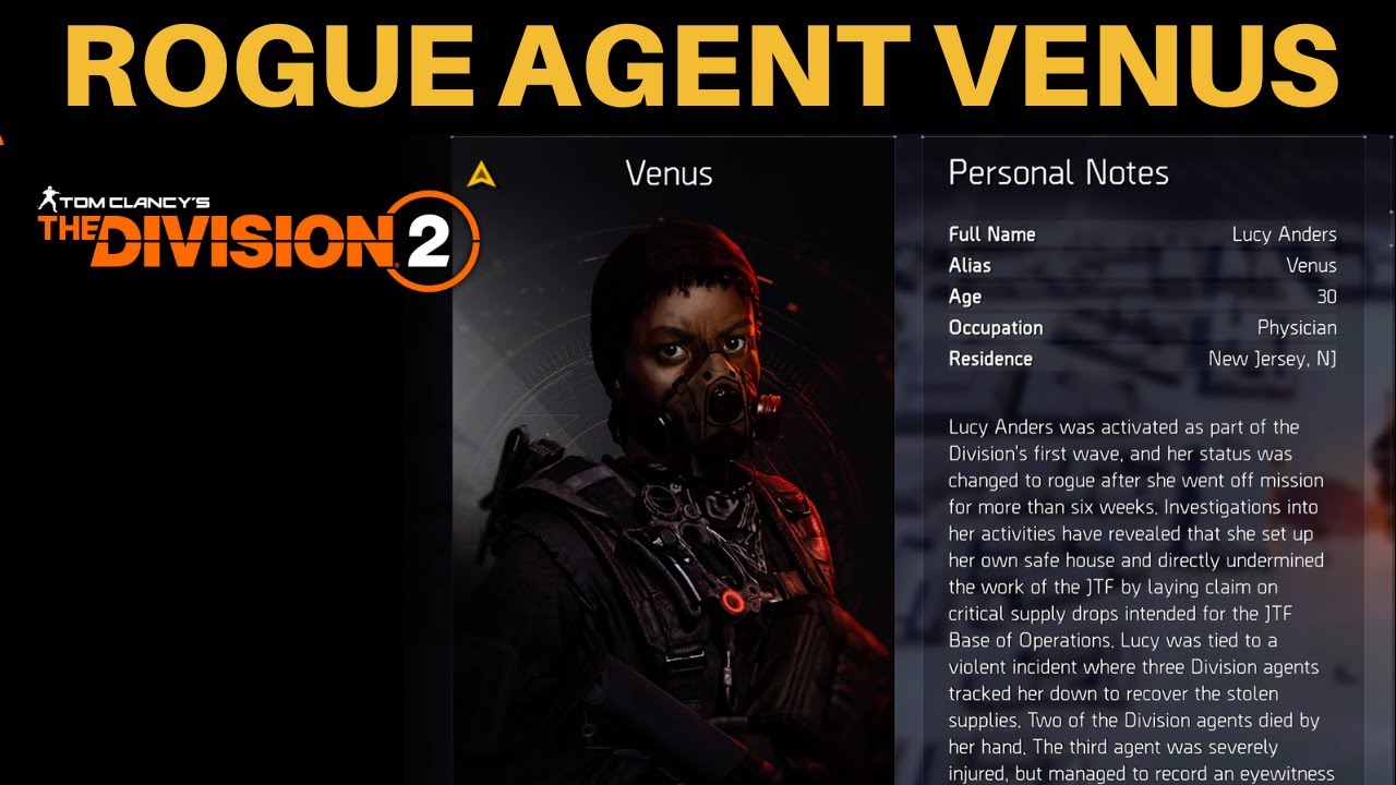 The Division 2 - ROGUE AGENT VENUS - YouTube
