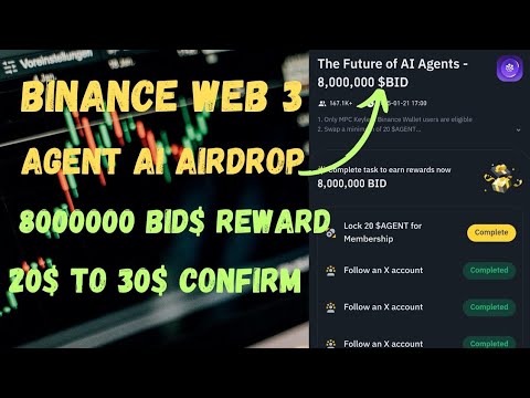Binance web3 wallet bid airdrop | Binance free airdrop | Today Crypto loot - YouTube