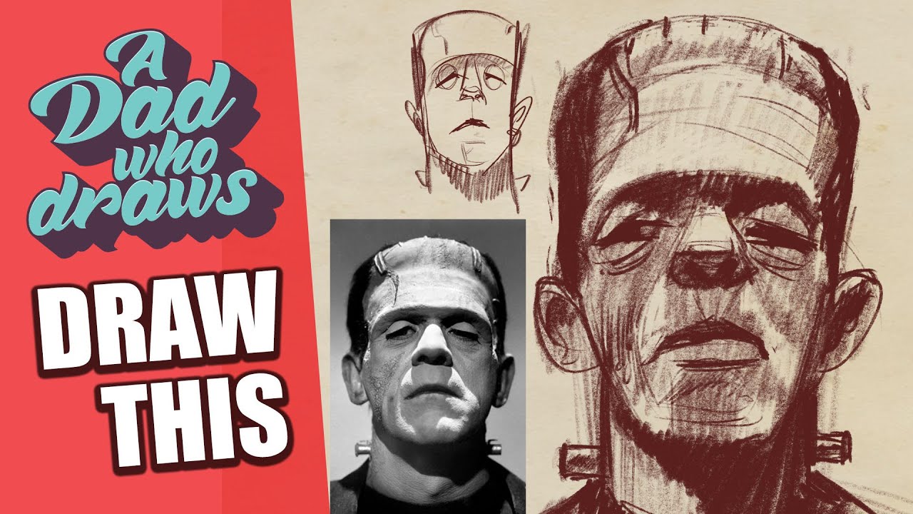 How to draw Frankenstein. - YouTube