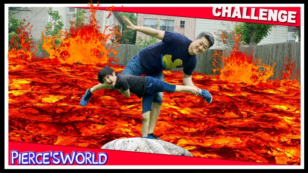 The FLOOR is LAVA CHALLENGE Floor is Lava Fails Obstacle course for ...