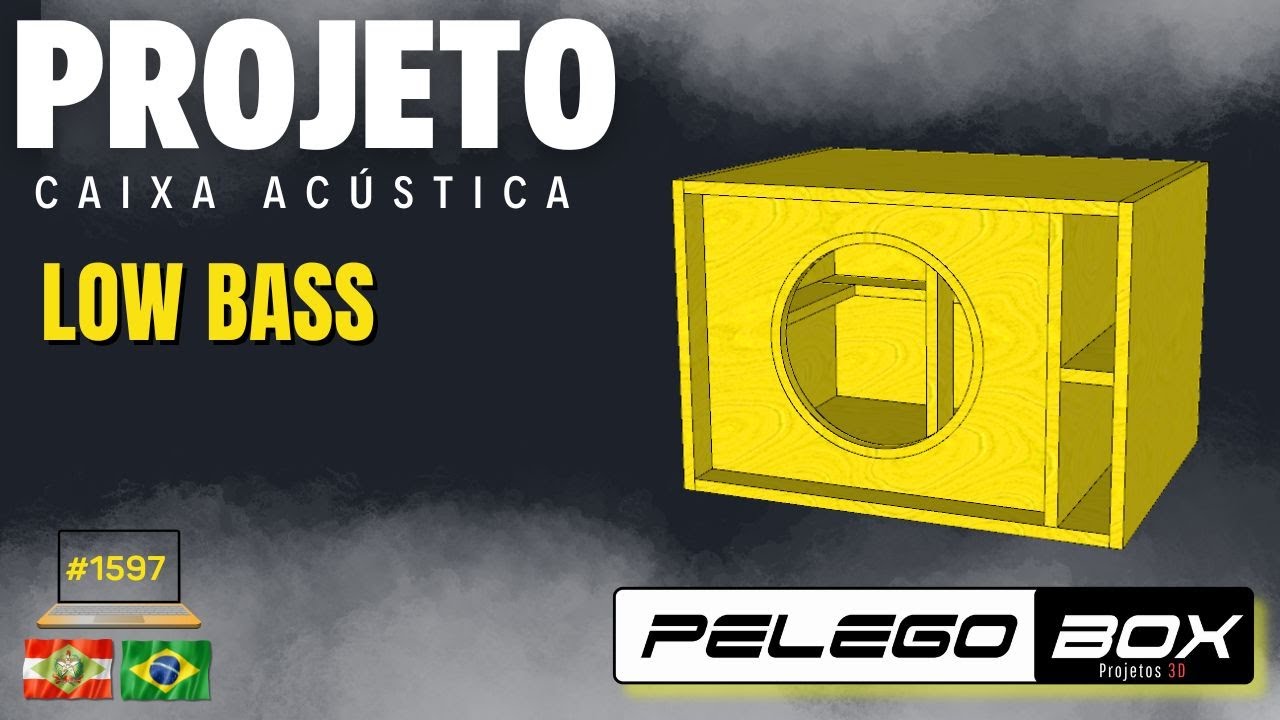 #1597 CAIXA LOW BASS 1X 12" ZETTA ÁUDIO X12 EVO 1600 4+4 OHMS PELEGO ...