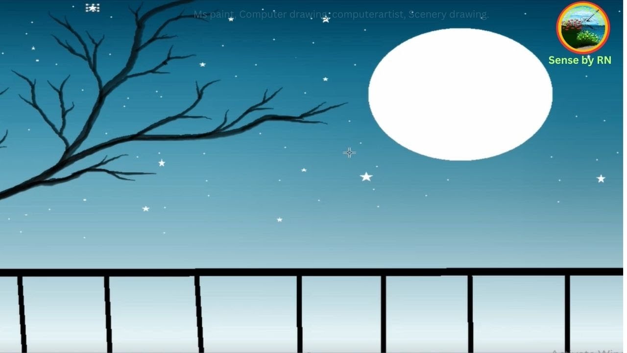 Simple Scenery drawing on ms paint, Ms Paint Drawing,Ms Paint Drawing ...