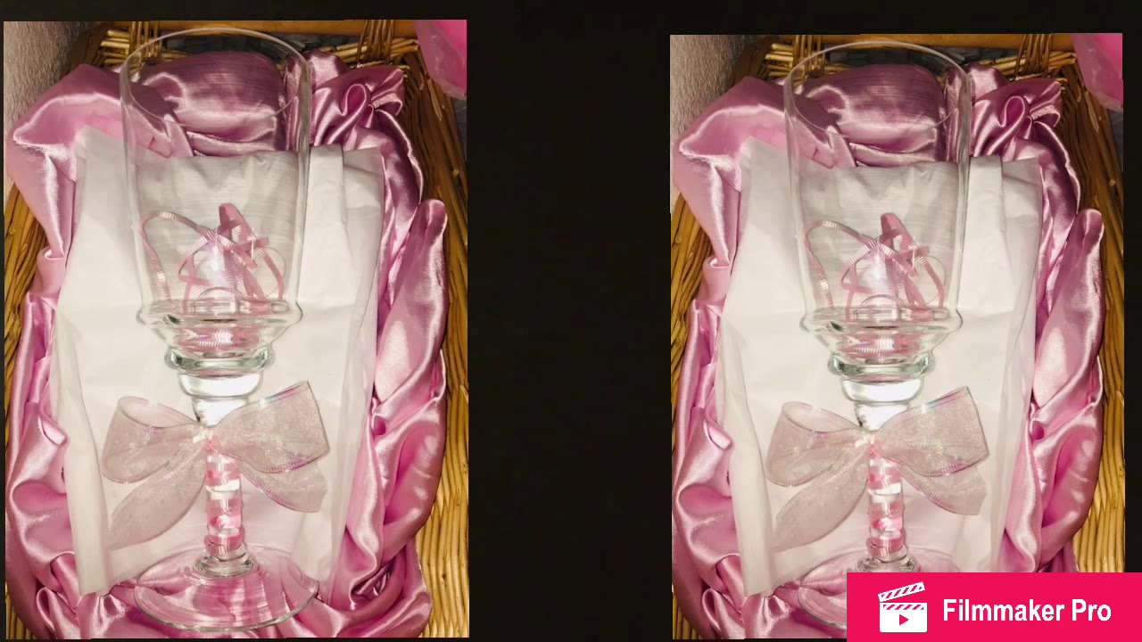 Making bows decorating glass with ribbon - YouTube