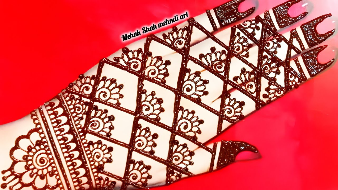 How to make full hand simple mehndi design backhand|Easy mehndi design ...