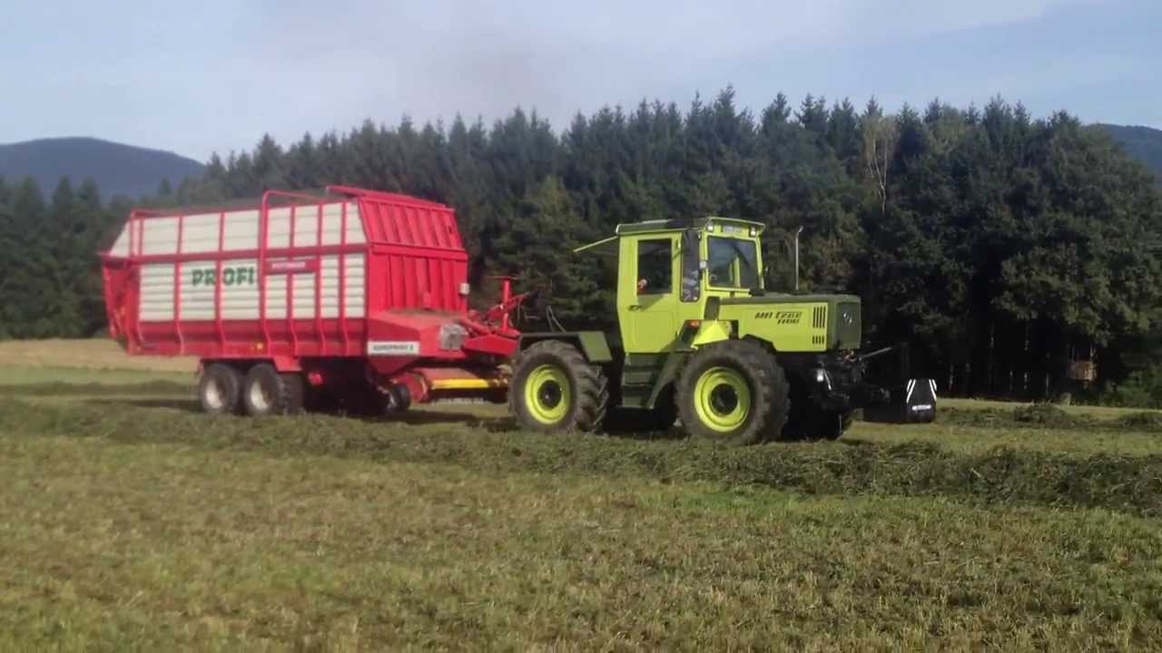 MB trac 1100 turbo mit Pöttinger Europrofi 2 Euromatic - YouTube