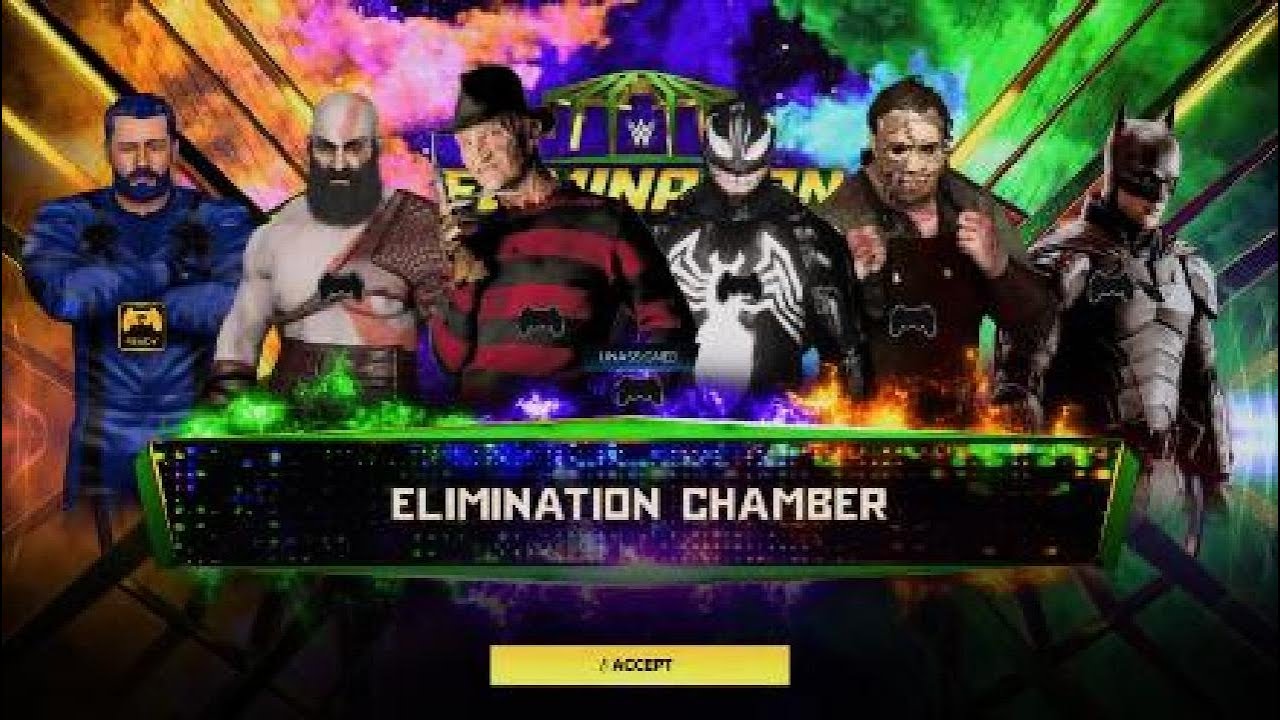 WWE 2K23: Custom Universe - Kreuger VS Kratos VS Dragon VS Leatherface ...