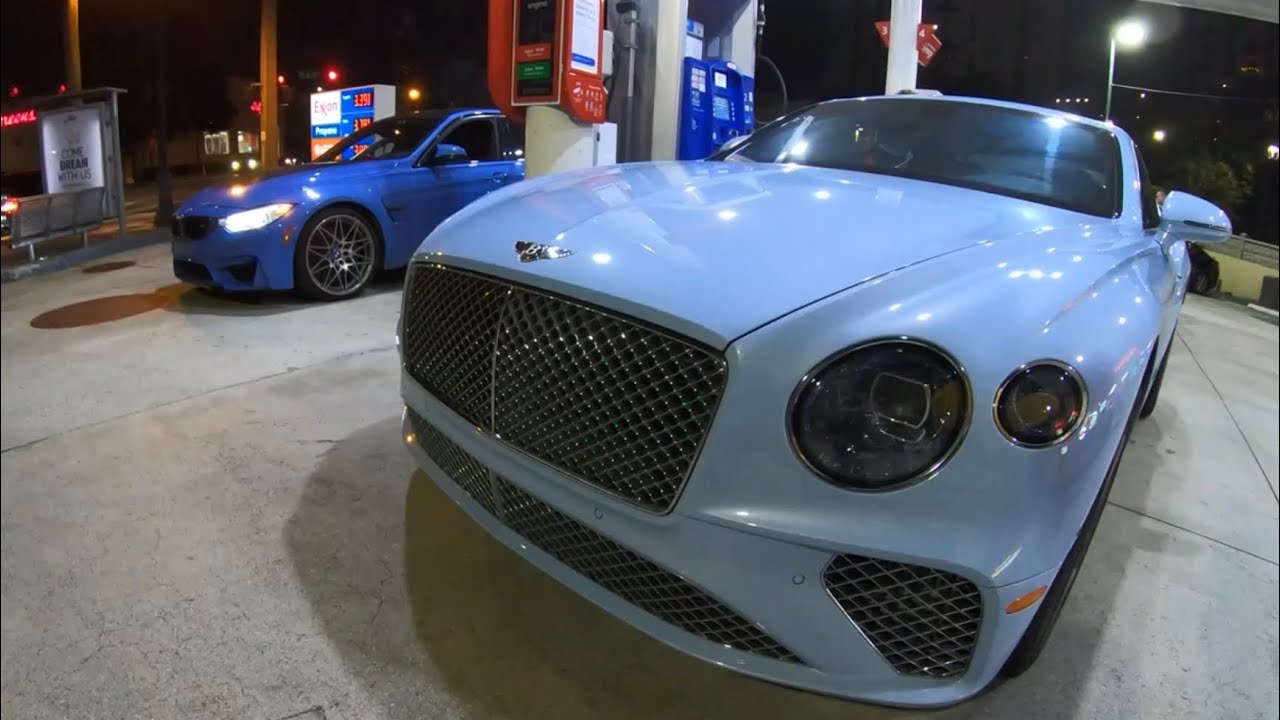 Bentley Runs Over Accident Debris - YouTube