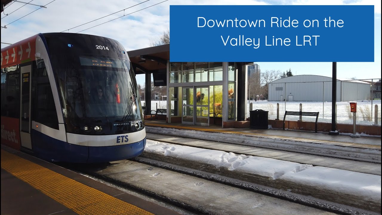 Downtown Ride on the Valley Line LRT | Edmonton Tram Journey - YouTube