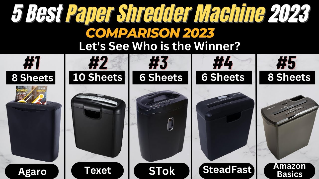 Top 5 Best Paper Shredder Machine in India 2023 | AGARO vs Stok vs ...