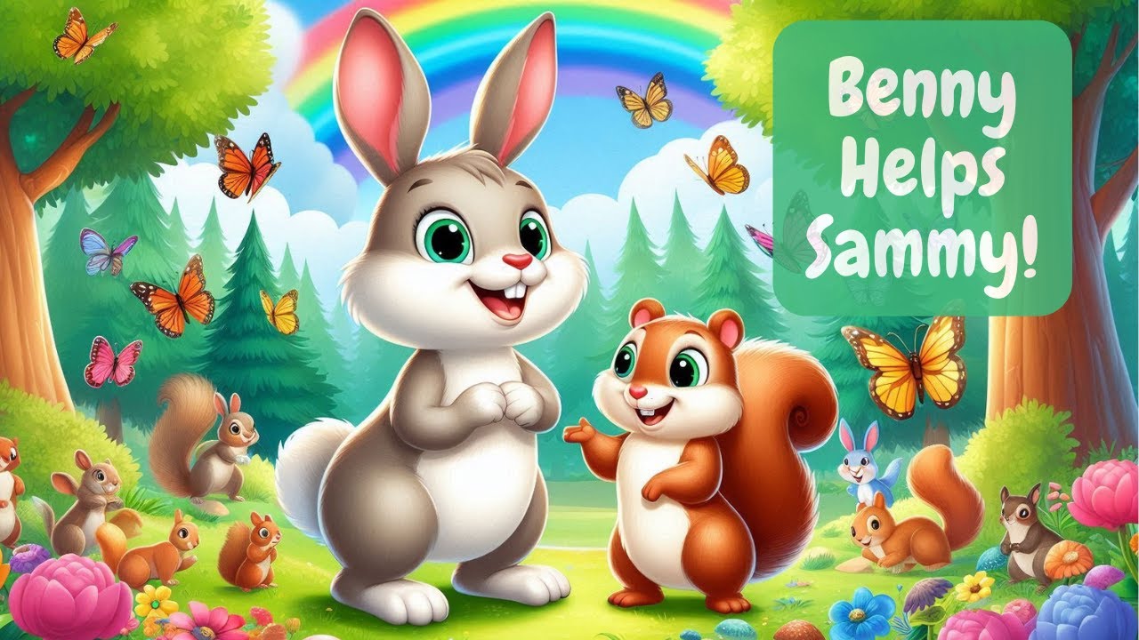 Benny the Bunny Helps Sammy the Squirrel | Animated Kids Story - YouTube