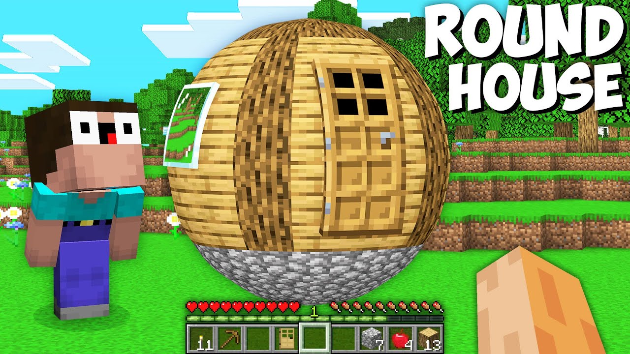 How I found ROUND HOUSE in Village !!! Secret Sphere Base in Minecraft ...