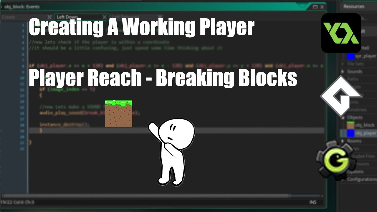 Player Reach Breaking Blocks | Game Maker Studios - YouTube