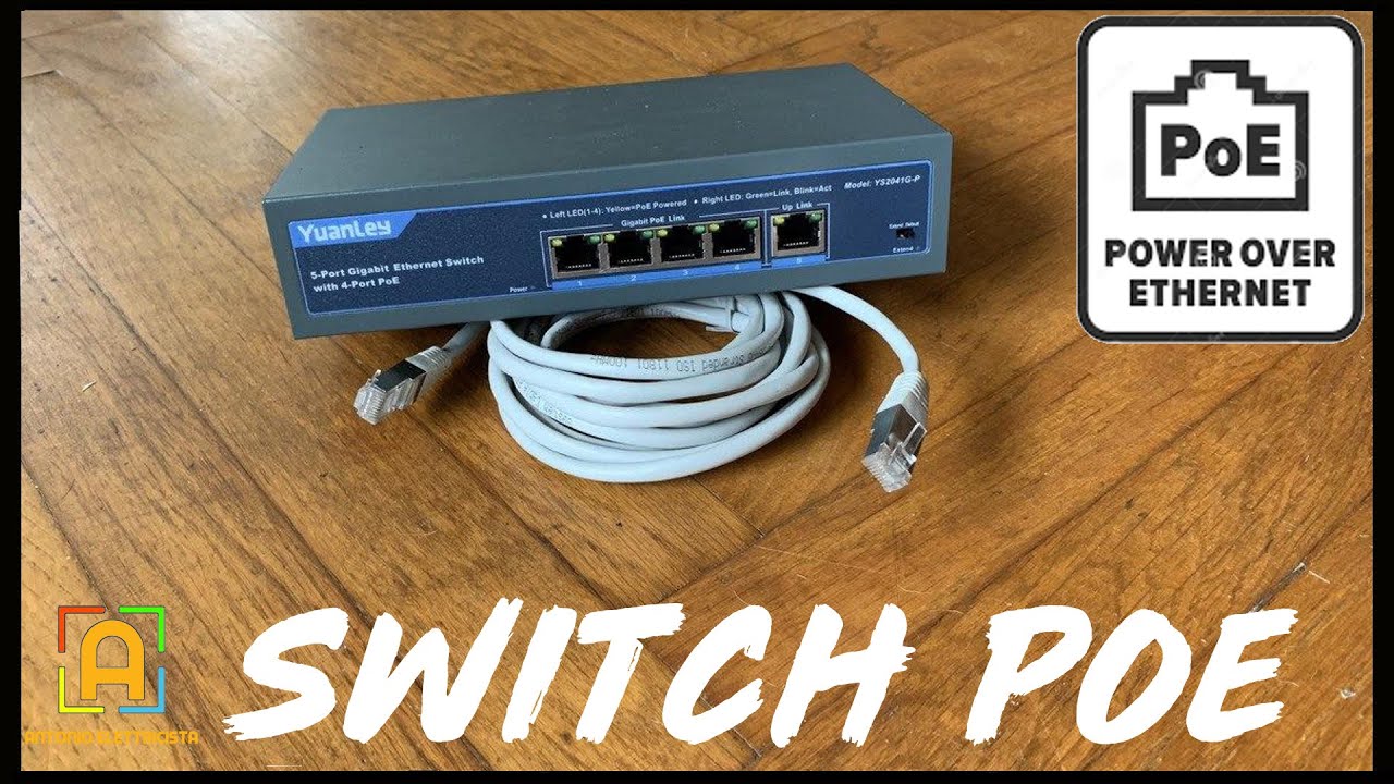 Switch POE come funziona per alimentare le telecamere ip - YouTube