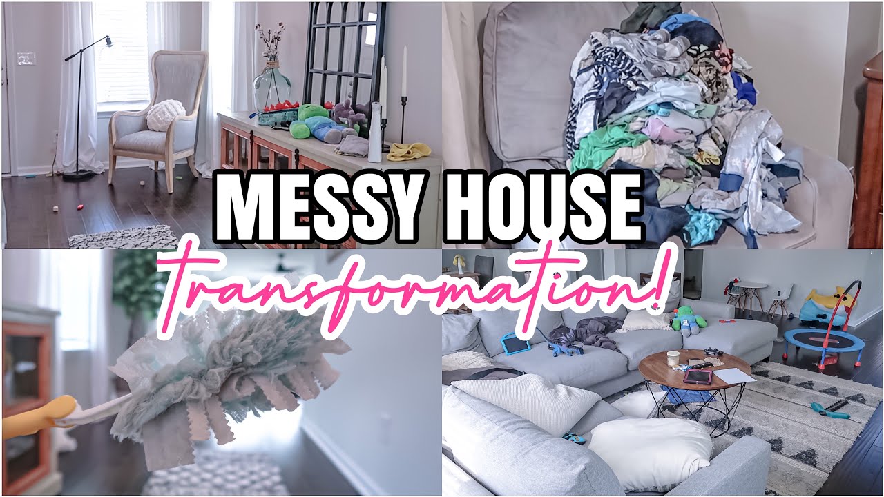 MESSY HOUSE TRANSFORMATION | REAL LIFE MESS | SPEED CLEANING MOTIVATION ...