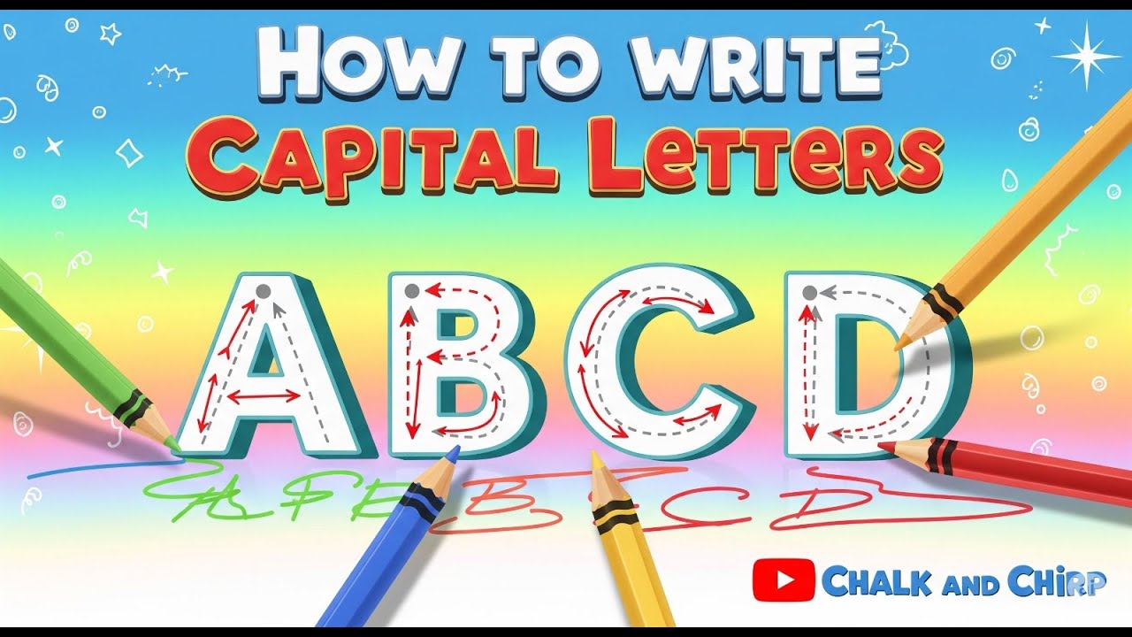 How to Write A to Z Capital Letters | A to Z Writing Practice for Kids ...