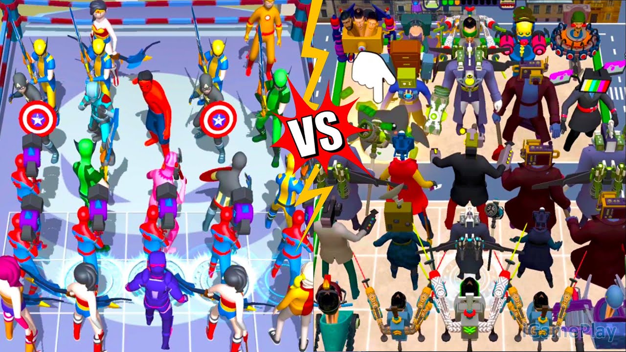 Merge Supper Hero VS Toilet Monster Merge War, Merge Battle Gameplay ...