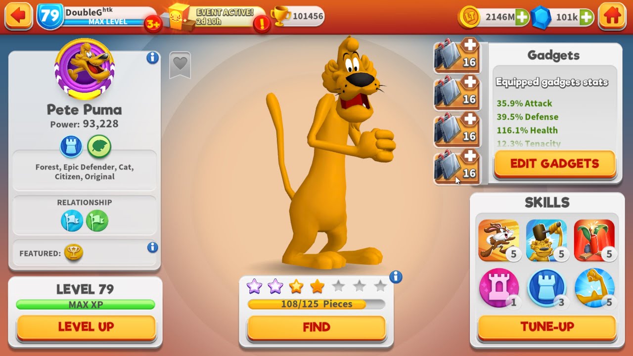 Pete Puma: Day 2 - Almost 5 star! | Looney Tunes: World of Mayhem - YouTube