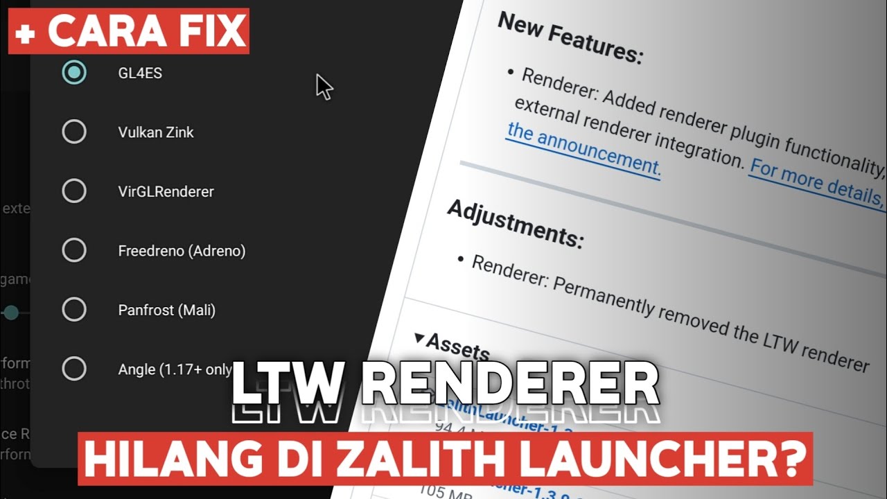 Cara Mengatasi Renderer LTW Hilang Di Zalith Launcher | FCL Renderer Plugin - YouTube