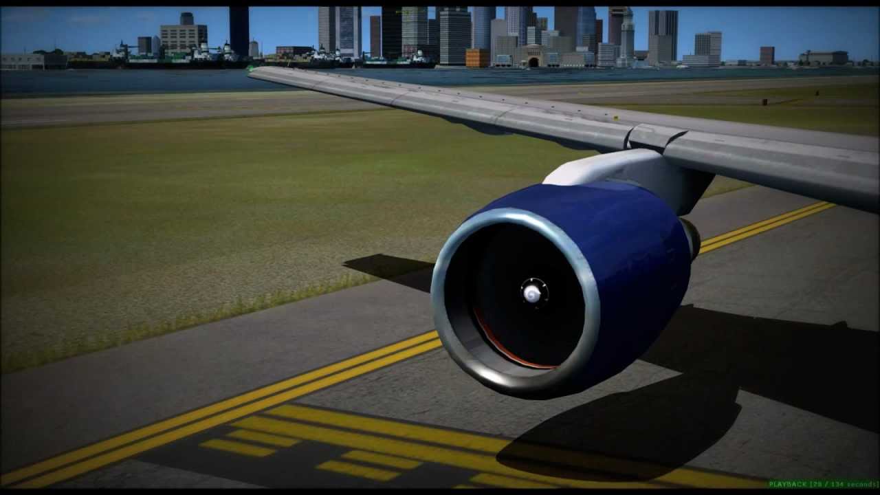 757 TAKEOFF WING VIEW - YouTube