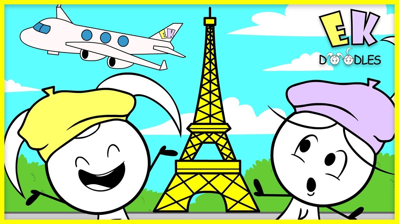 Airplane Adventure to Paris with Emma and Kate! EK Doodles Fun ...