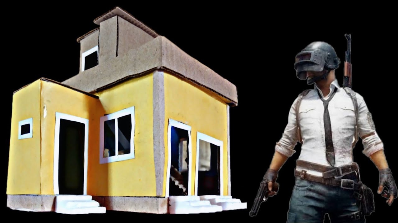 How to make PUBG house | how to make pubg house with cardboard ...